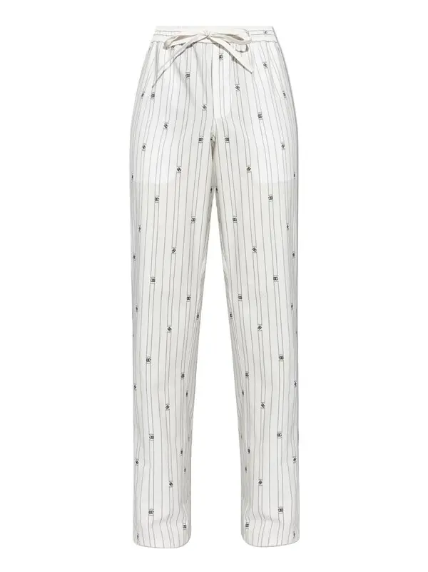 Dolce & Gabbana Striped Pattern Trousers - White