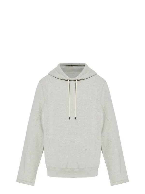 LANVIN Embroidered Logo Cotton-cashmere Sweatshirt - Grey