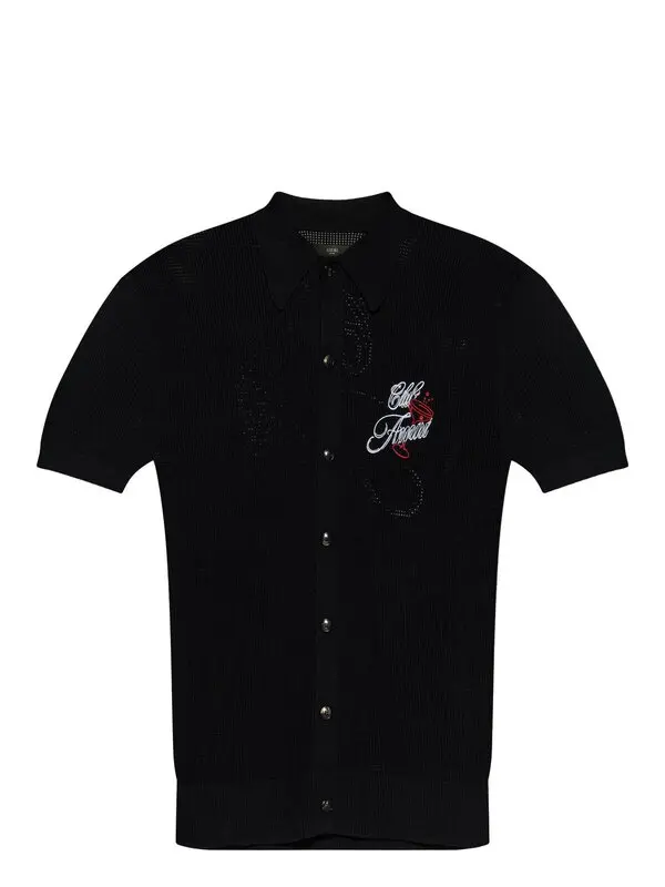Amiri Polo With Logo - Black