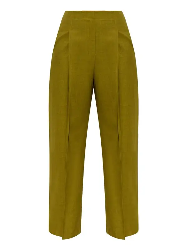 Theory Creased Trousers - Green
