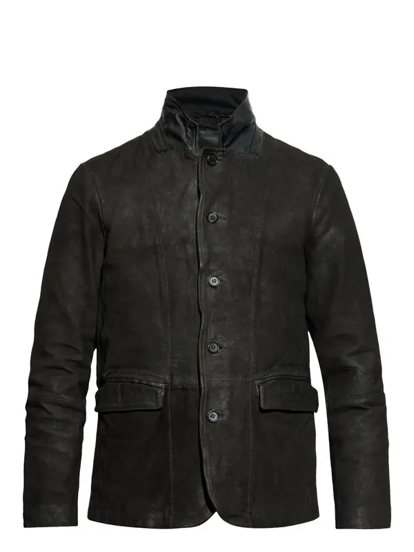 ALLSAINTS Vintage Effect Suede Jacket - Black