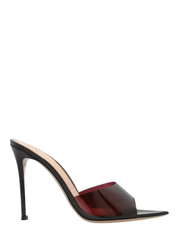 GIANVITO ROSSI Elle Heeled Mules - Burgundy