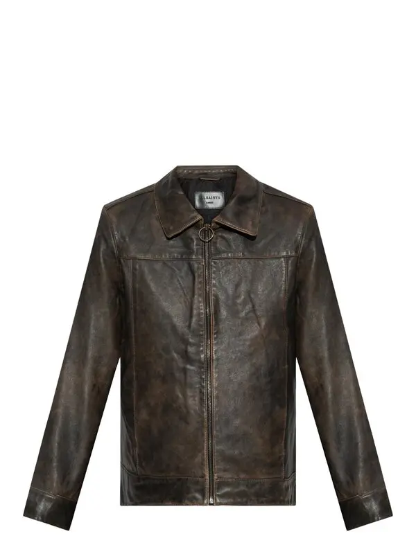 ALLSAINTS Alkan Leather Jacket - Brown