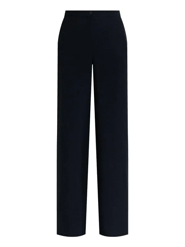 Emporio Armani Straight-leg Trousers - Navy Blue