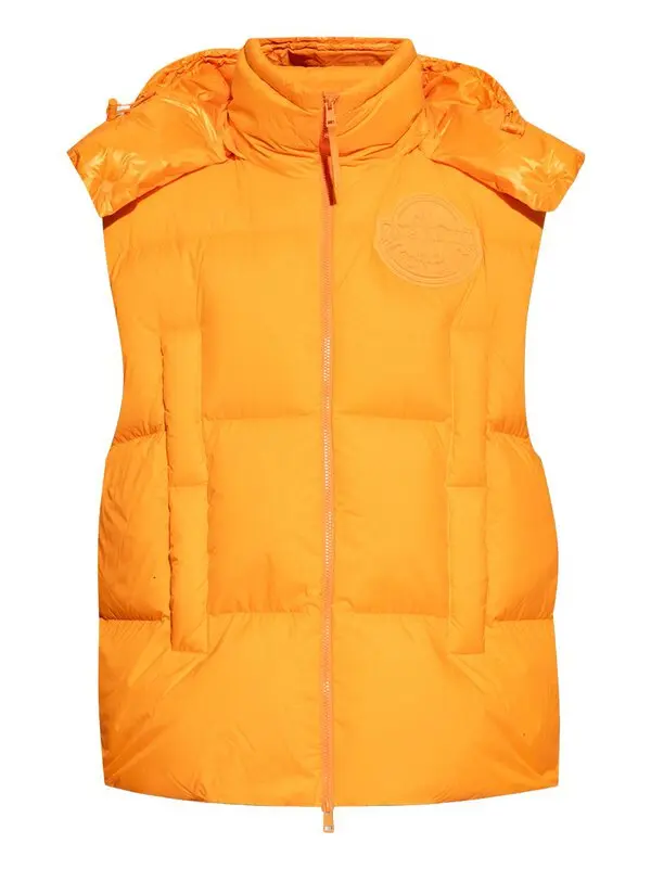 Moncler Roc Nation Designed Jay-z 'apus' Quilted Down Vest - Orange