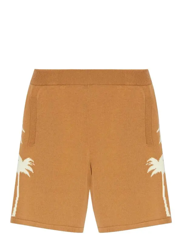 Palm Angels Palm Pattern Shorts - Brown