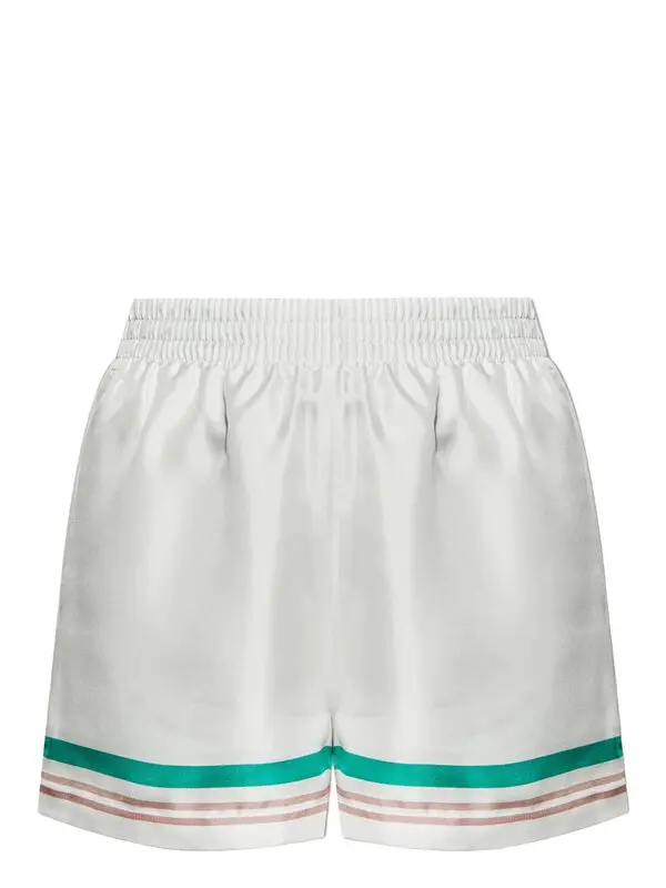 Casablanca Silk Shorts - White