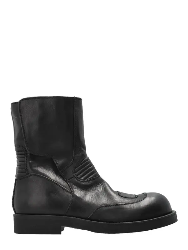 MAISON MARGIELA Leather Ankle Boots - Black