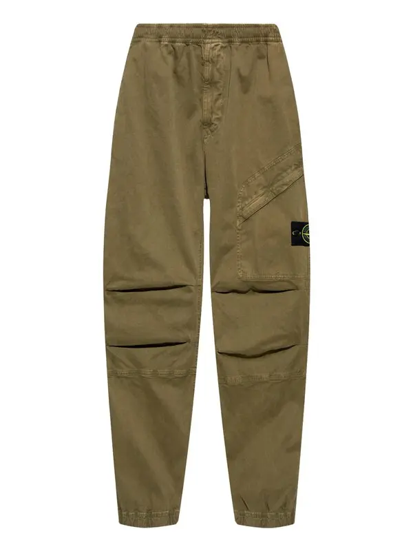 Stone Island Logo Trousers - Green