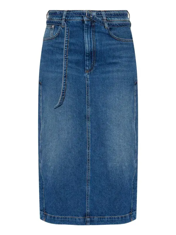 Sportmax Biblios" Denim Skirt - Navy Blue
