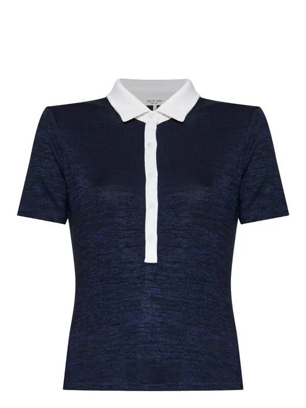 Rag & Bone Polo Shirt - Navy Blue
