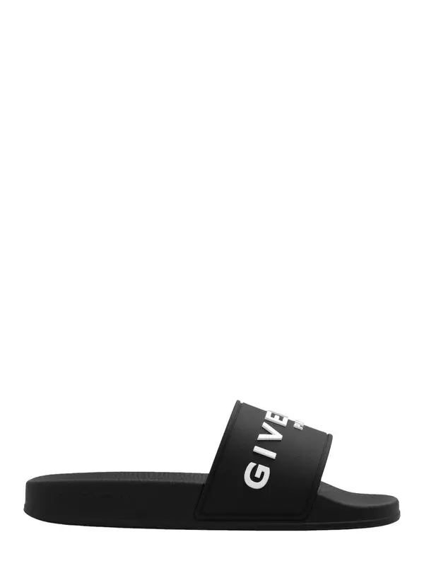 Givenchy Slides With Logo - Black