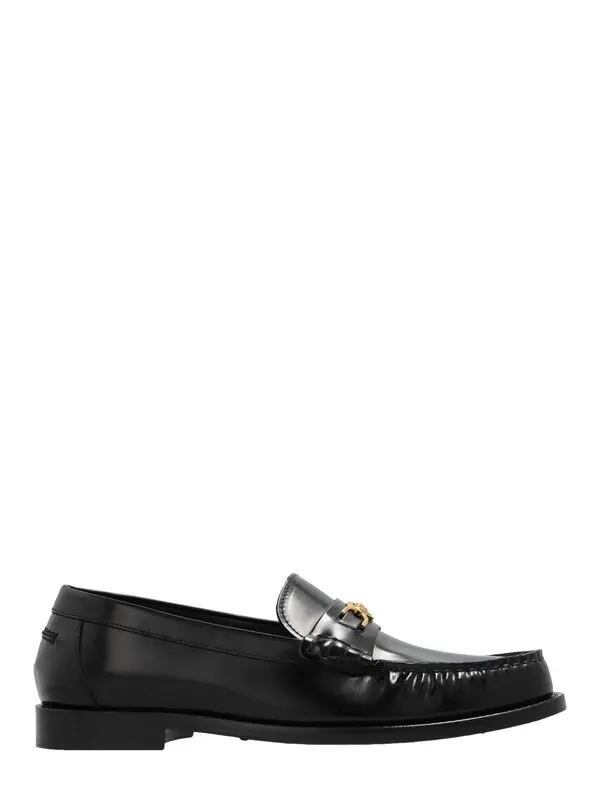 Versace Leather Loafers - Black