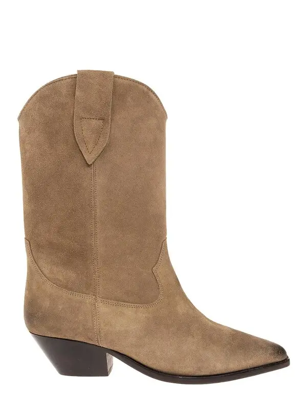 Isabel Marant Duerto Heeled Ankle Boots - Beige