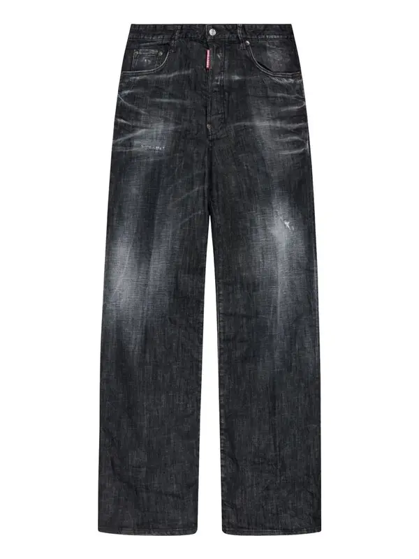 Dsquared2 Distressed Bootcut Flared Jeans - Black