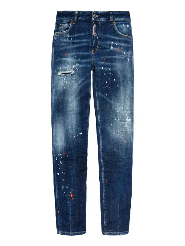 Dsquared2 Jennifer Mid-rise Skinny Jeans - Navy Blue