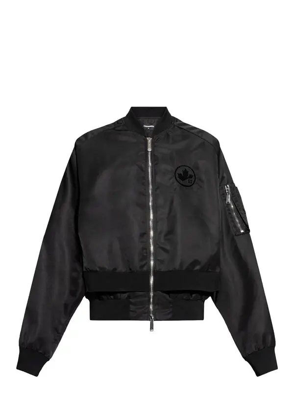 Dsquared2 Bomber Jacket With Vintage Effect - Black