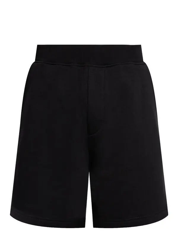 Dsquared2 Shorts With Printed Logo - Black