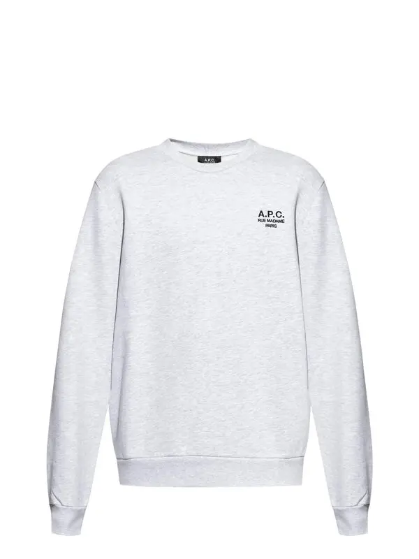 A.p.c. Sweatshirt With Embroidered Logo - Grey