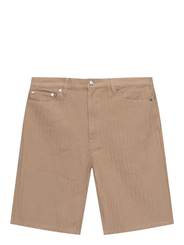 SAMSØE SAMSØE Seddie Organic Cotton Striped Shorts - Brown