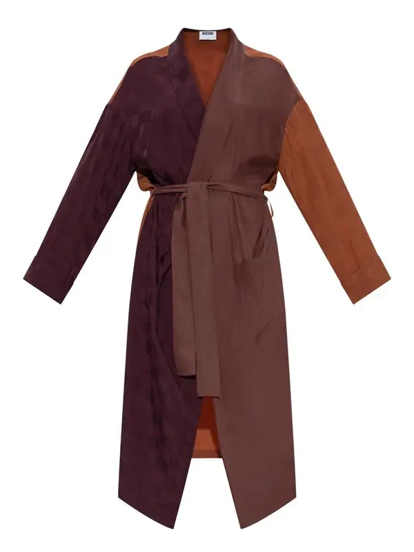 Moschino Belted Kimono - Brown