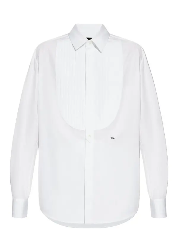 Dsquared2 Cotton Shirt With Concealed Placket - White
