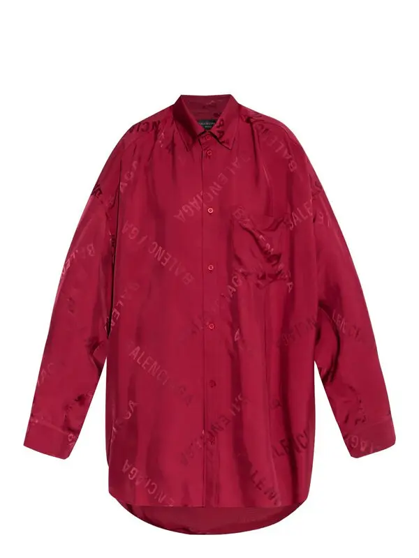 Balenciaga Oversize Shirt - Burgundy
