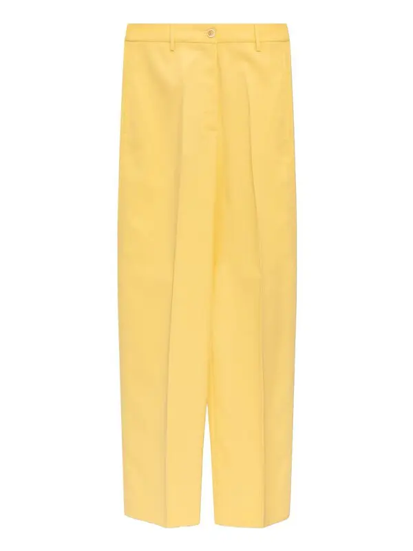 Fabiana Filippi Pleat-front Wide-leg Trousers - Yellow