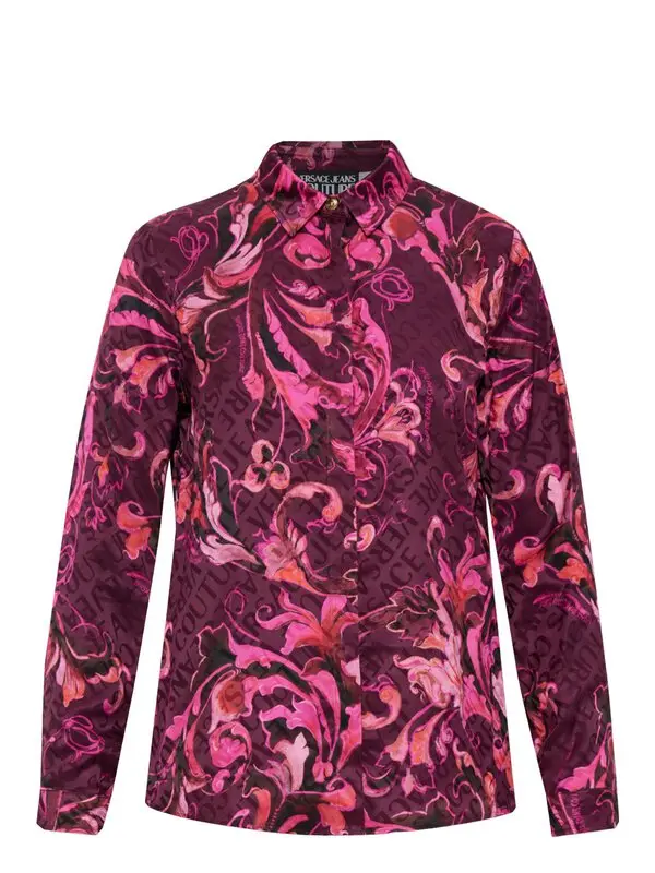 Versace Barocco Patterned Shirt - Burgundy