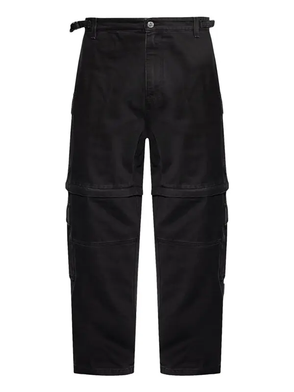 Vetements Convertible Cotton Cargo Jeans - Black