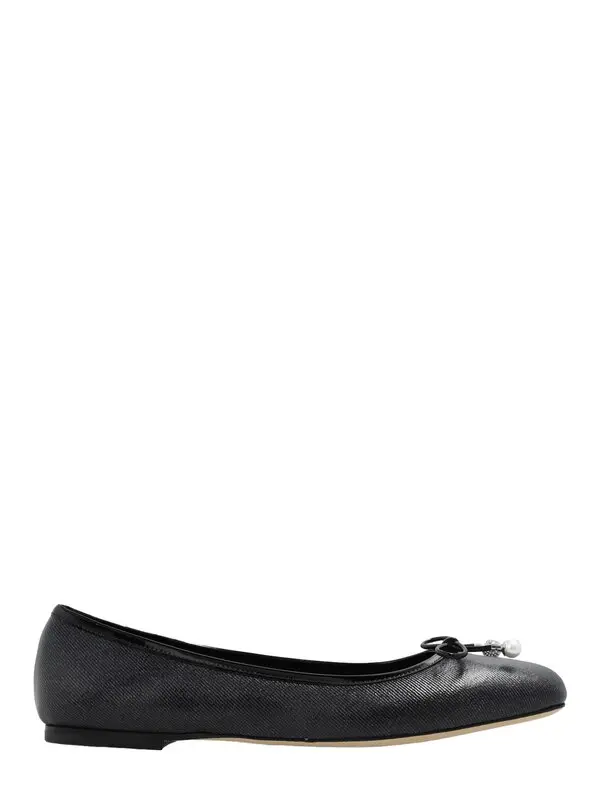 JIMMY CHOO Elme Ballerina Flats - Black