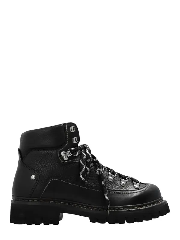 Dsquared2 Canadian Leather Ankle Boots - Black
