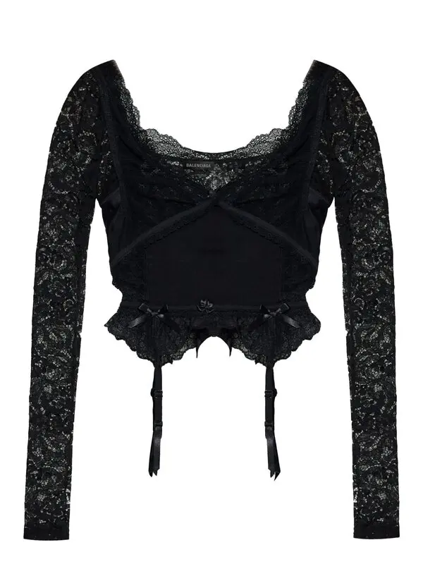 Balenciaga Lace Top - Black