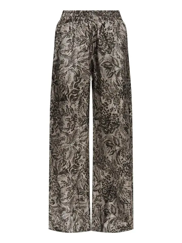 GOLDEN GOOSE Floral Motif Trousers - Grey