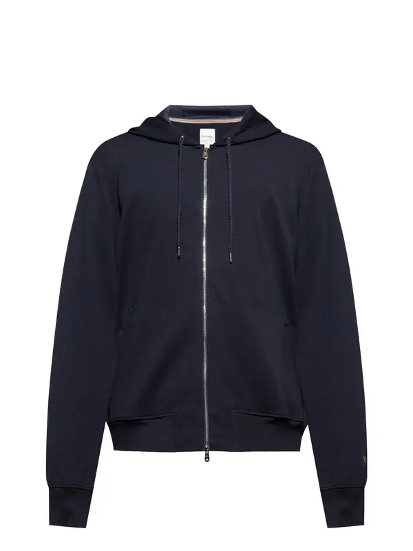 Paul Smith Navy Lyocell-blend Hoodie - Navy Blue