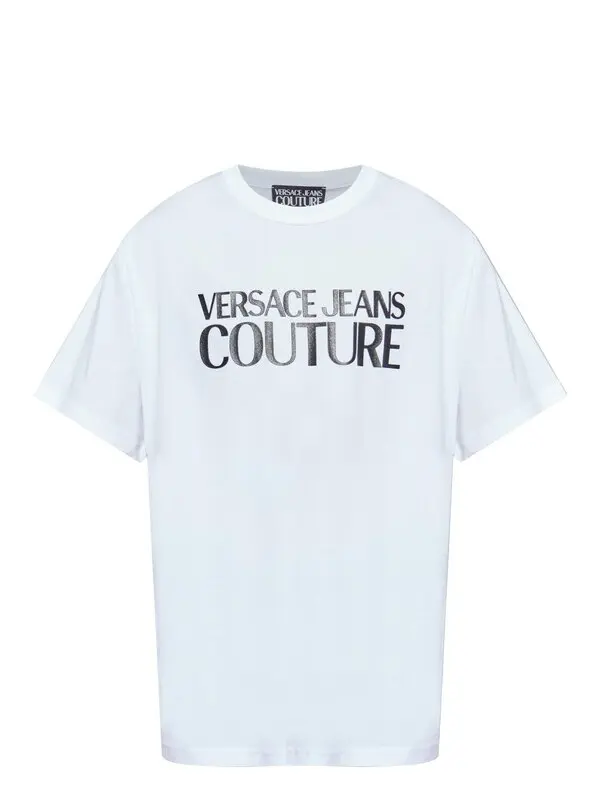 Versace T-shirt With Printed Logo - White
