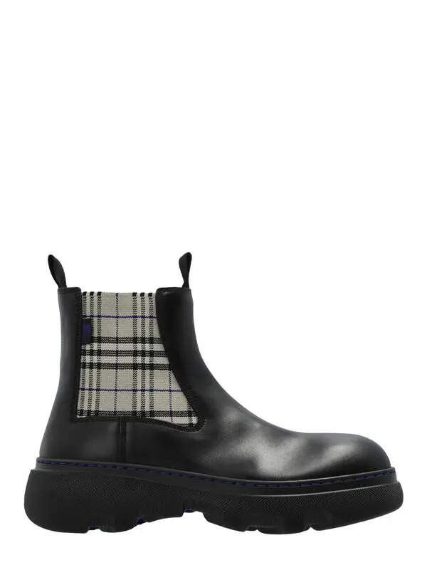 Burberry Leather Chelsea Boots - Black