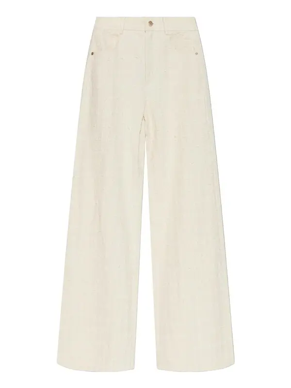 Cult Gaia Katya Wide Leg Jeans - White