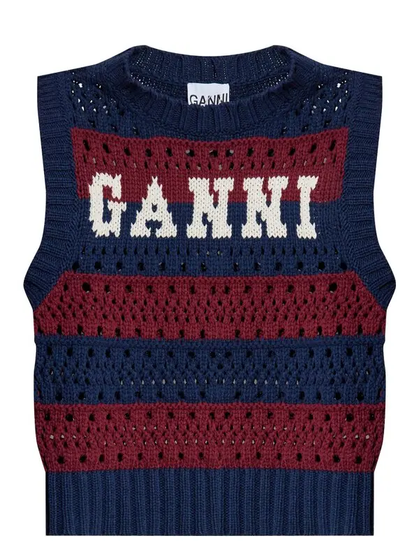 GANNI Logo Vest - Multicolour