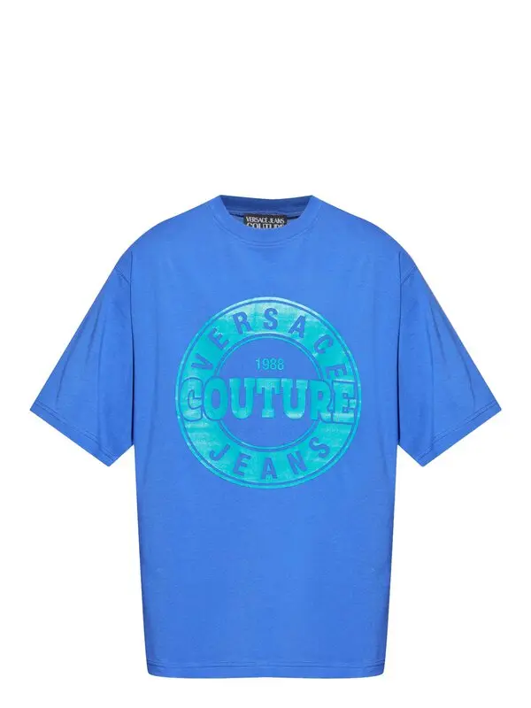 Versace T-shirt With Print - Blue