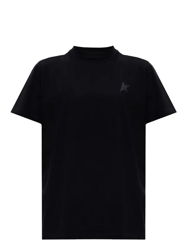 GOLDEN GOOSE Cotton T-shirt With Logo - Black