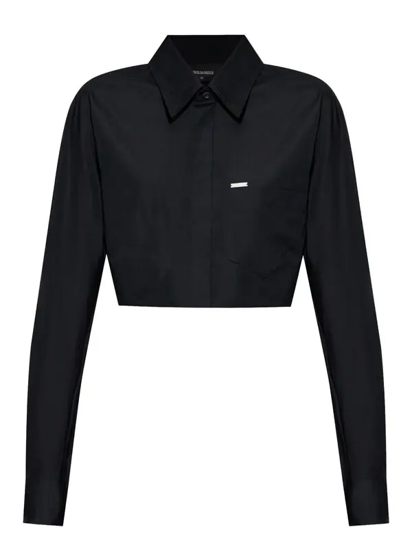 Dsquared2 Pocketed Cotton Shirt - Black
