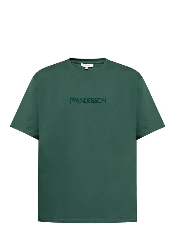 JW Anderson T-shirt With Embossed Logo - Green
