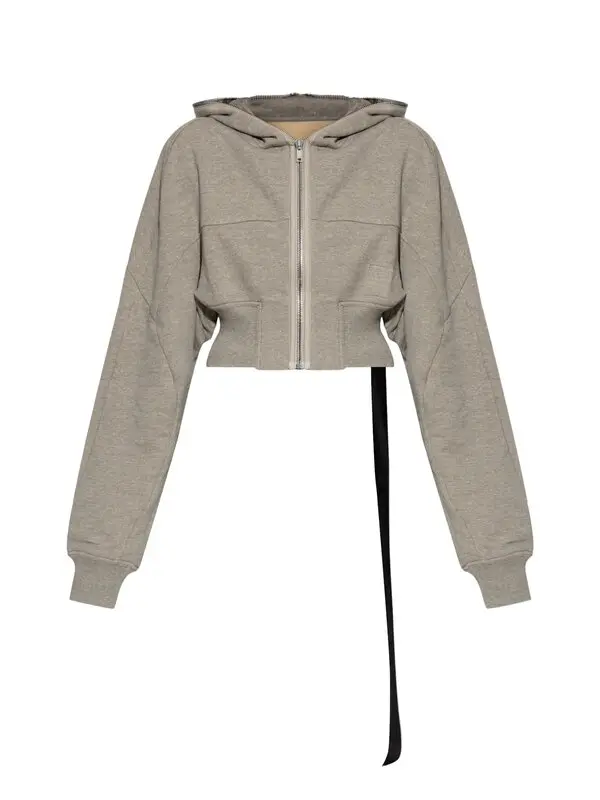 Rick Owens Cropped Short Hoodie - Grey