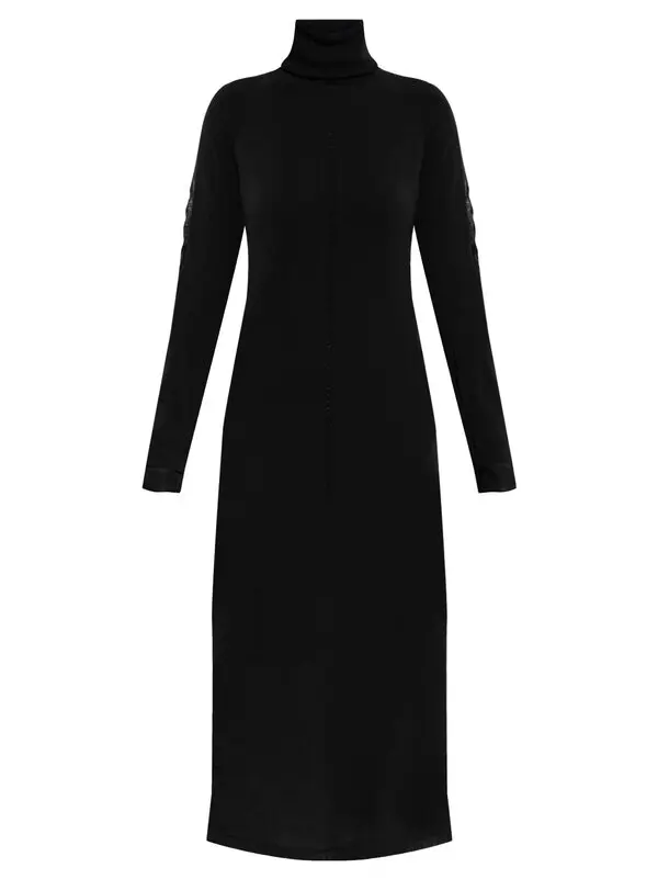 Y3 Turtleneck Midi Dress - Black