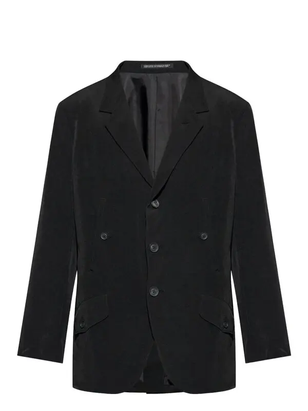Yohji Yamamoto Blazer With Pockets - Black