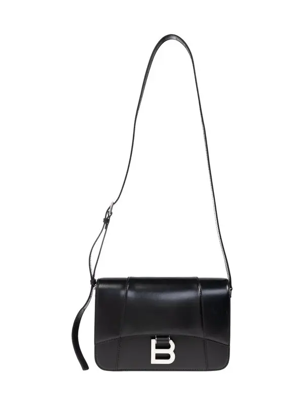 Balenciaga Hourglass Medium Shoulder Bag - Black