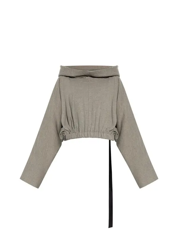 Rick Owens Cropped Hoodie - Grey