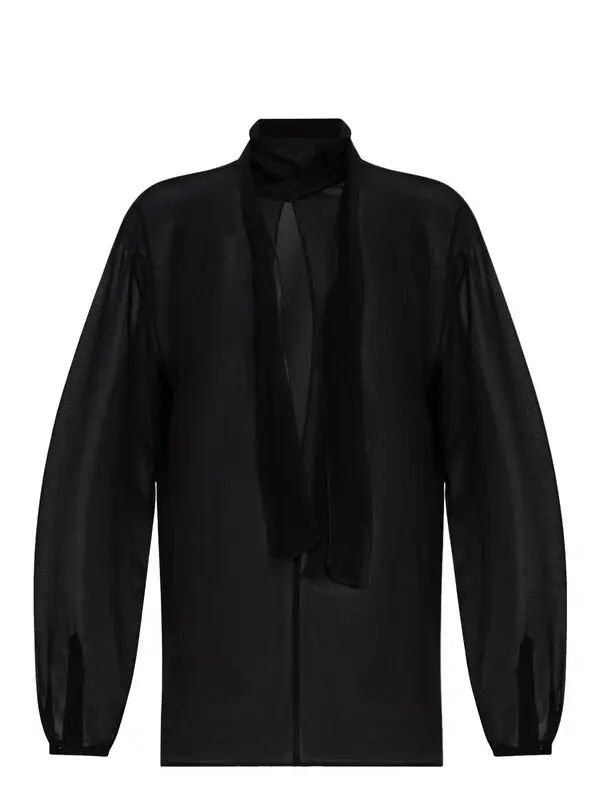 Alaïa Tie Blouse - Black