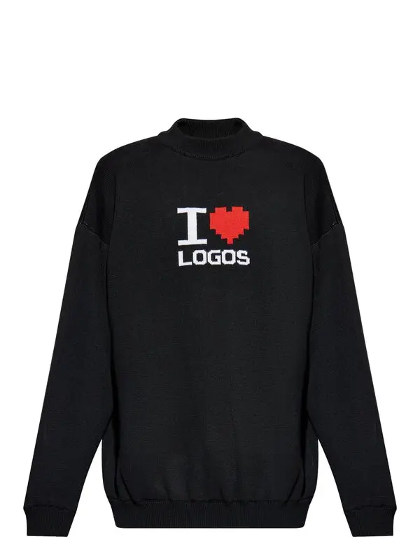 Vetements Sweater With Logo - Black